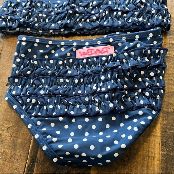 Ruffle Butts | Swim | Ruffle Butts Size 6 Girls Navy Polka Dot Two ...